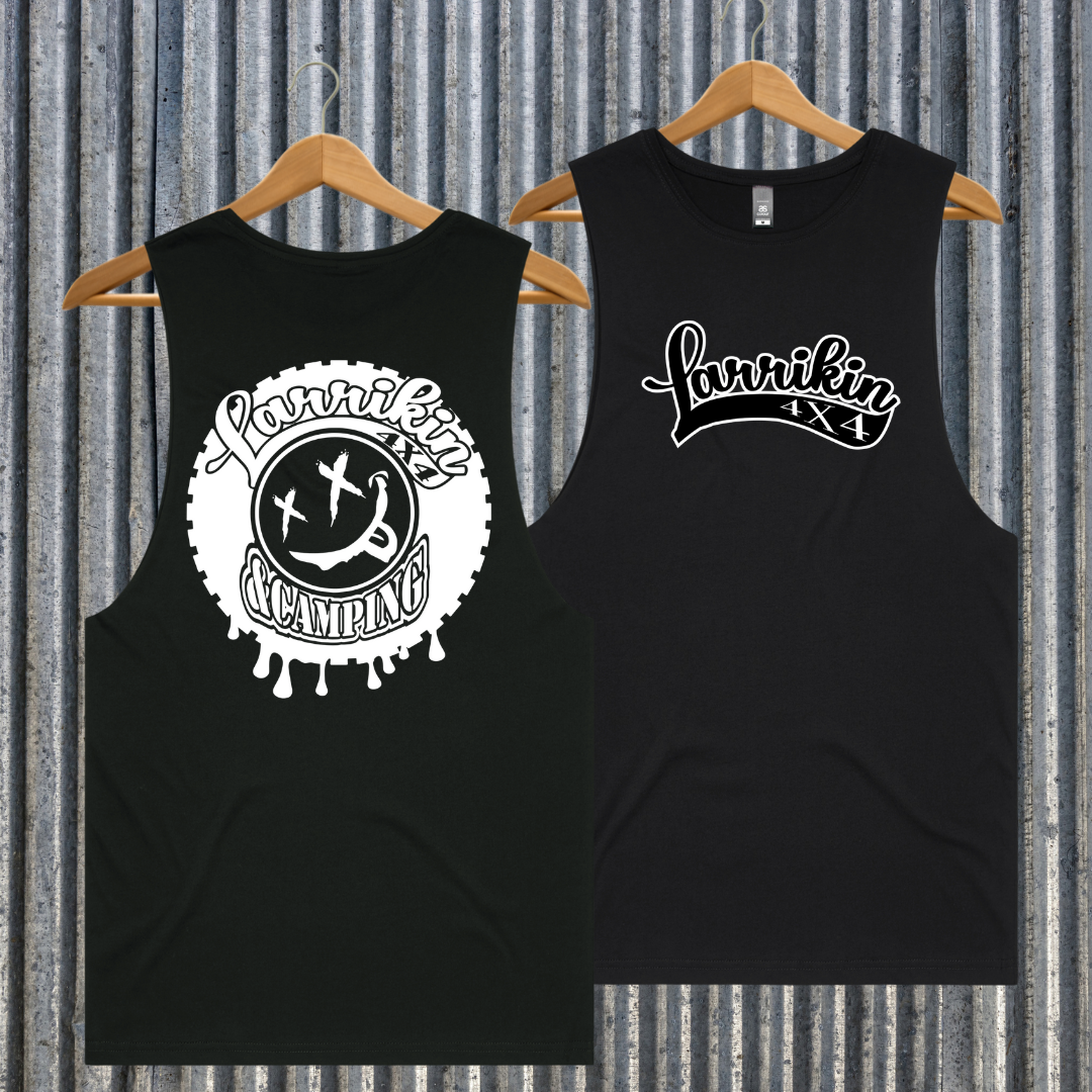 Men's Black Tank - Tyre-smiles – LRKN.4X4&CAMPING