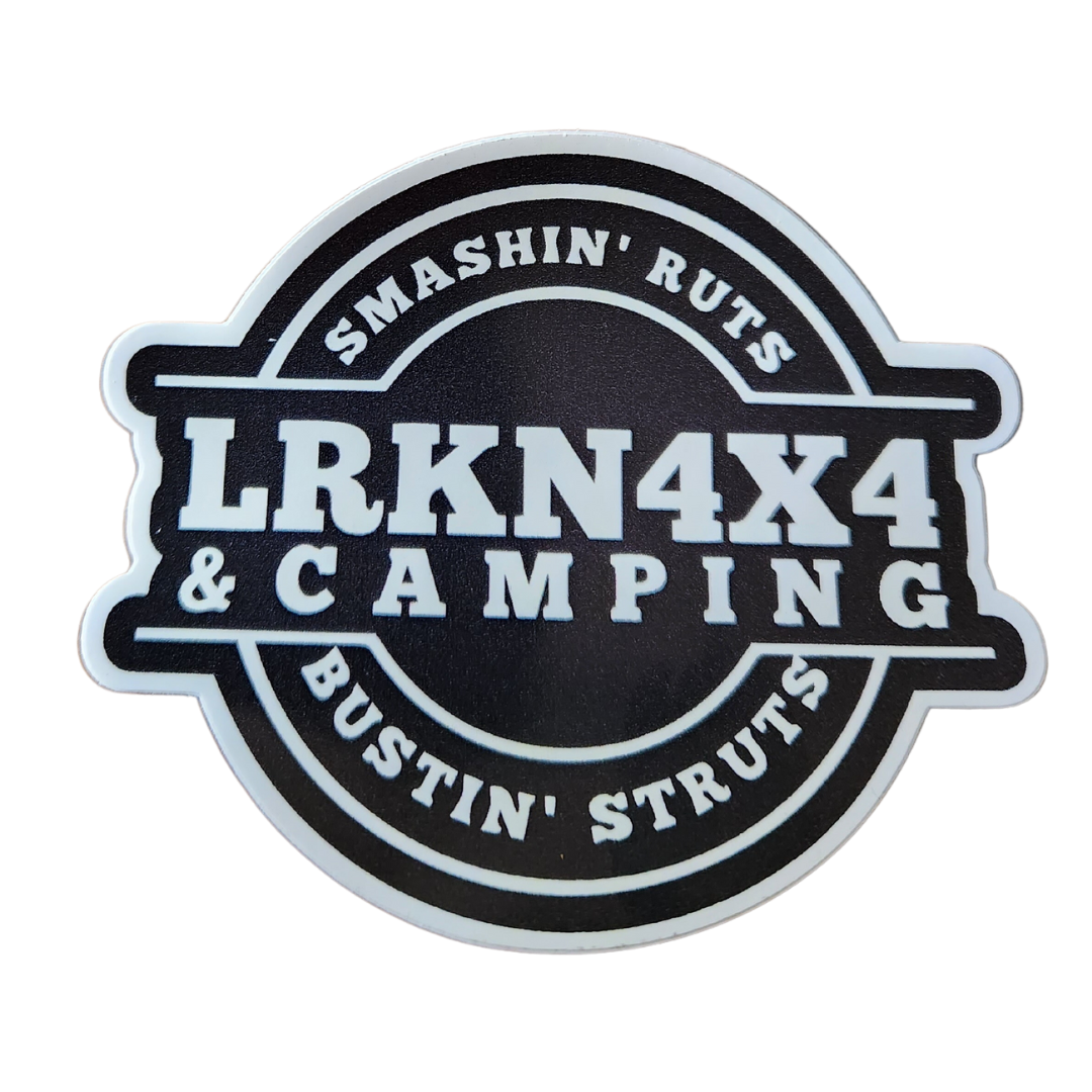 Smashing Ruts Bustin Struts Sticker - White - Kiss Cut – LRKN.4X4&CAMPING